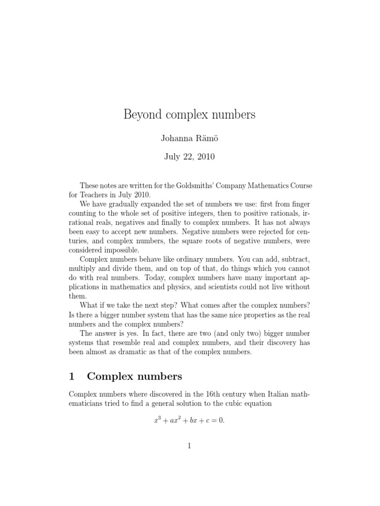 Hypercomplex Text 2010 | PDF | Numbers | Complex Number