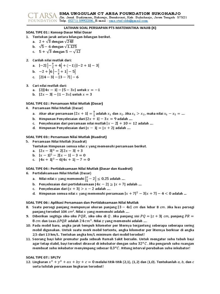 Gass PTS-Math Wajib | PDF