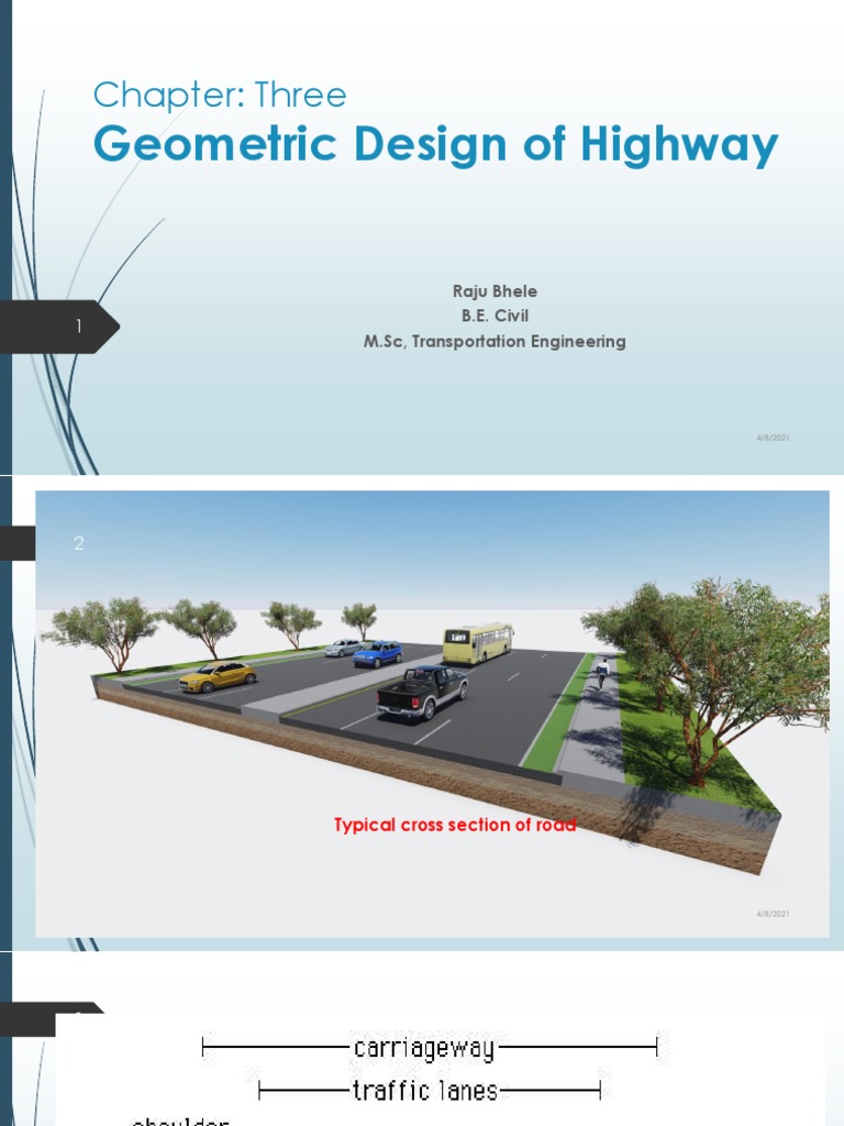 CHAPTER 3 Geometrtic Design of Highway | Download Free PDF | Lane | Road