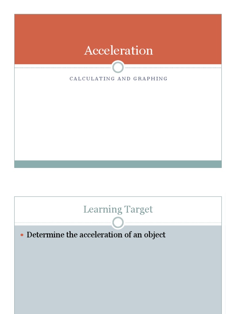 Slides Acceleration Wk4 | PDF | Acceleration | Velocity
