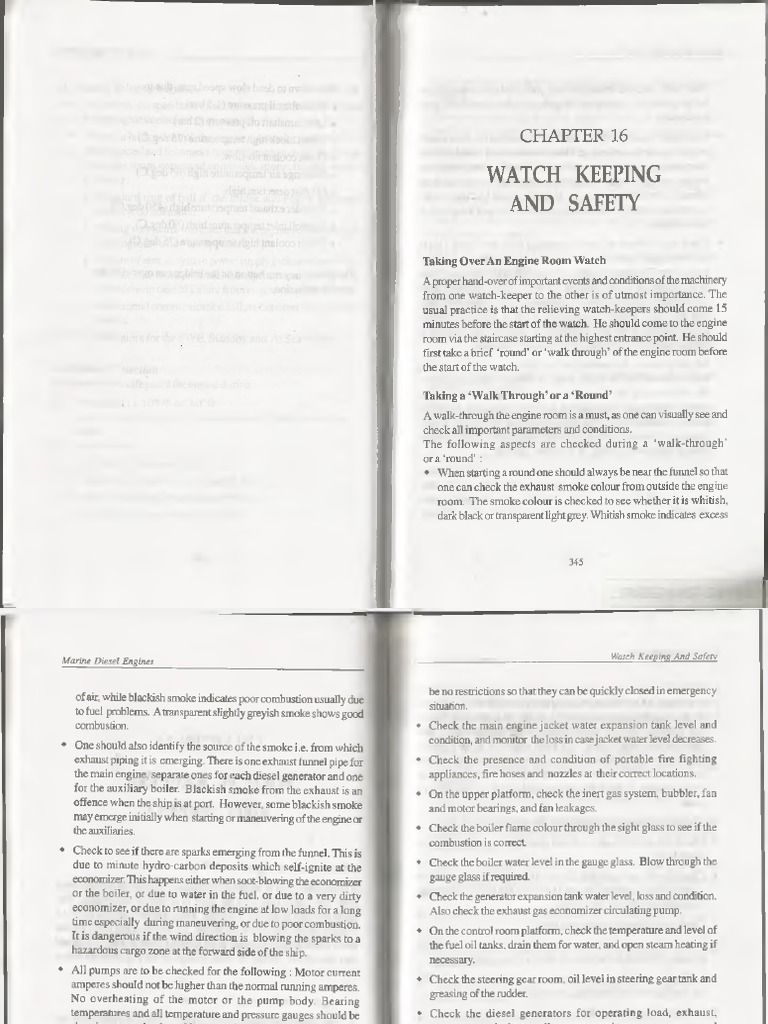 Watchkeeping and Troubleshooting | PDF | Piston | Diesel Engine