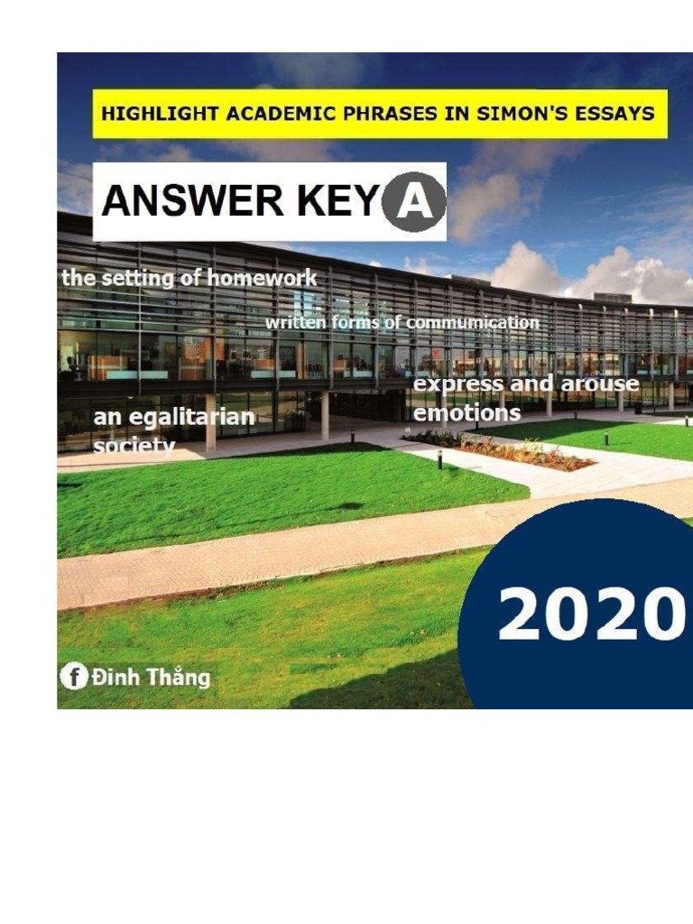 Highlight Academic Phrases in Simon's Essays | PDF