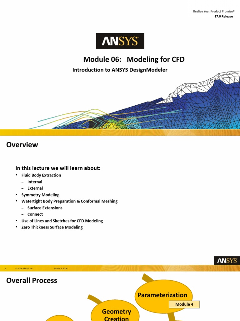 Module 06: Modeling For CFD: Introduction To Ansys Designmodeler | PDF | Computational Fluid ...