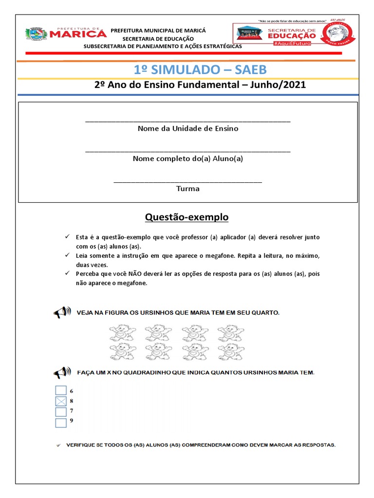 Simulado 2° Ano | PDF
