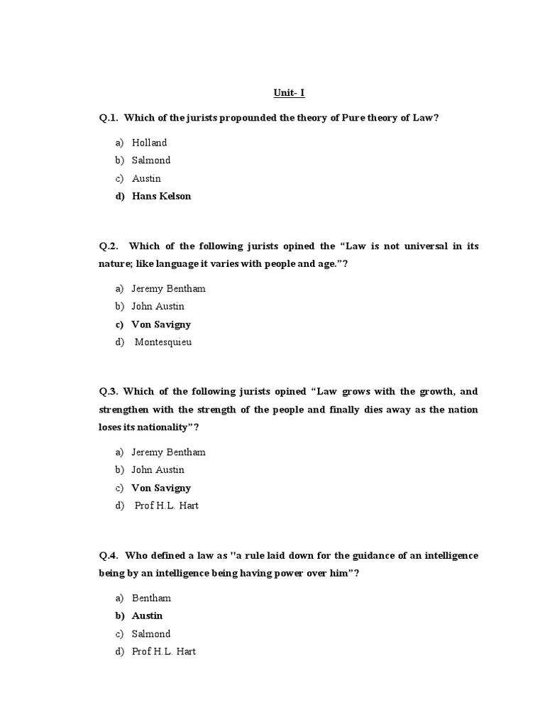 Sample Objective Questions | PDF | Precedent | Equity (Law)