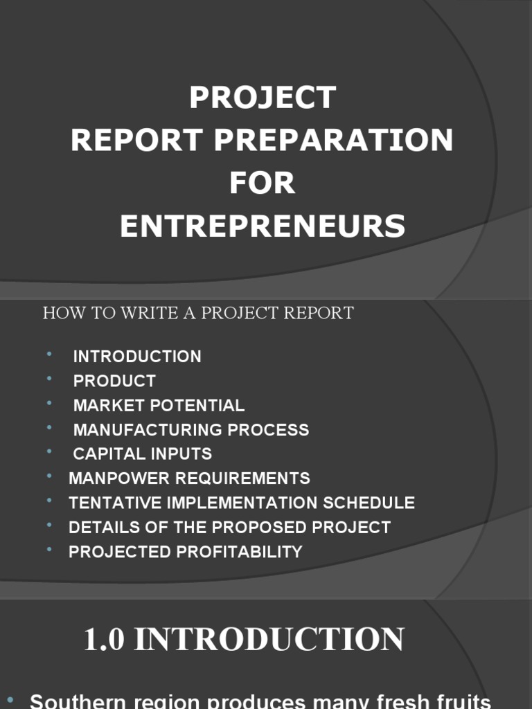 Project Report Preparation FOR Entrepreneurs | PDF | Economies