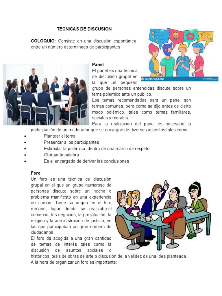 Tecnicas de Discusion Grupal | PDF