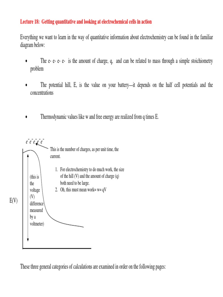 Electrochem Notes | PDF | Electrochemistry | Chemical Equilibrium