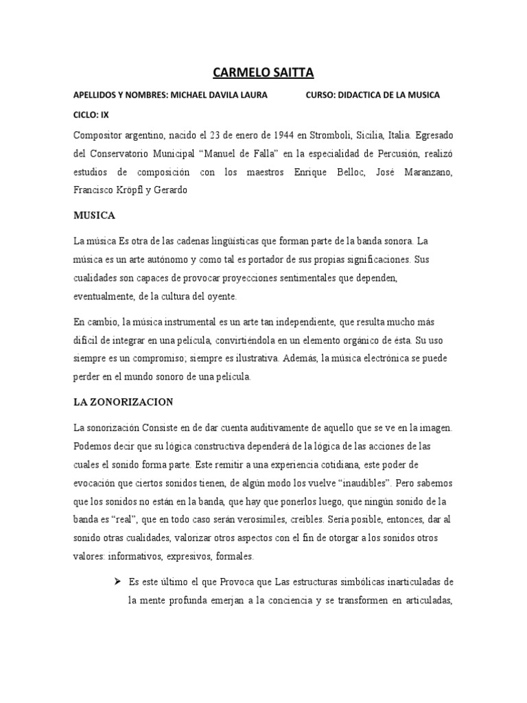 Carmelo Saitta - Michael Davila Laura | PDF | Estudios de idiomas ...