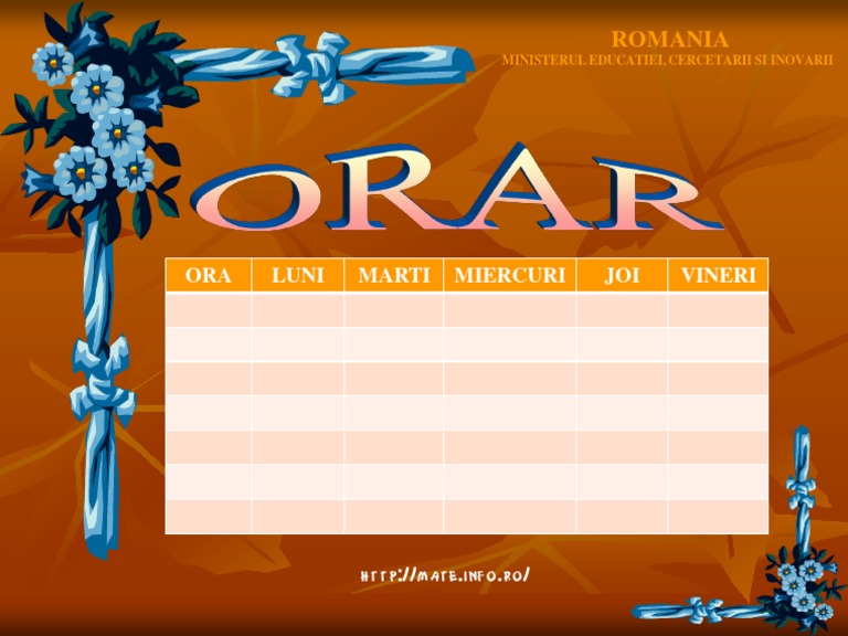 Orare - Scolare 7 | PDF