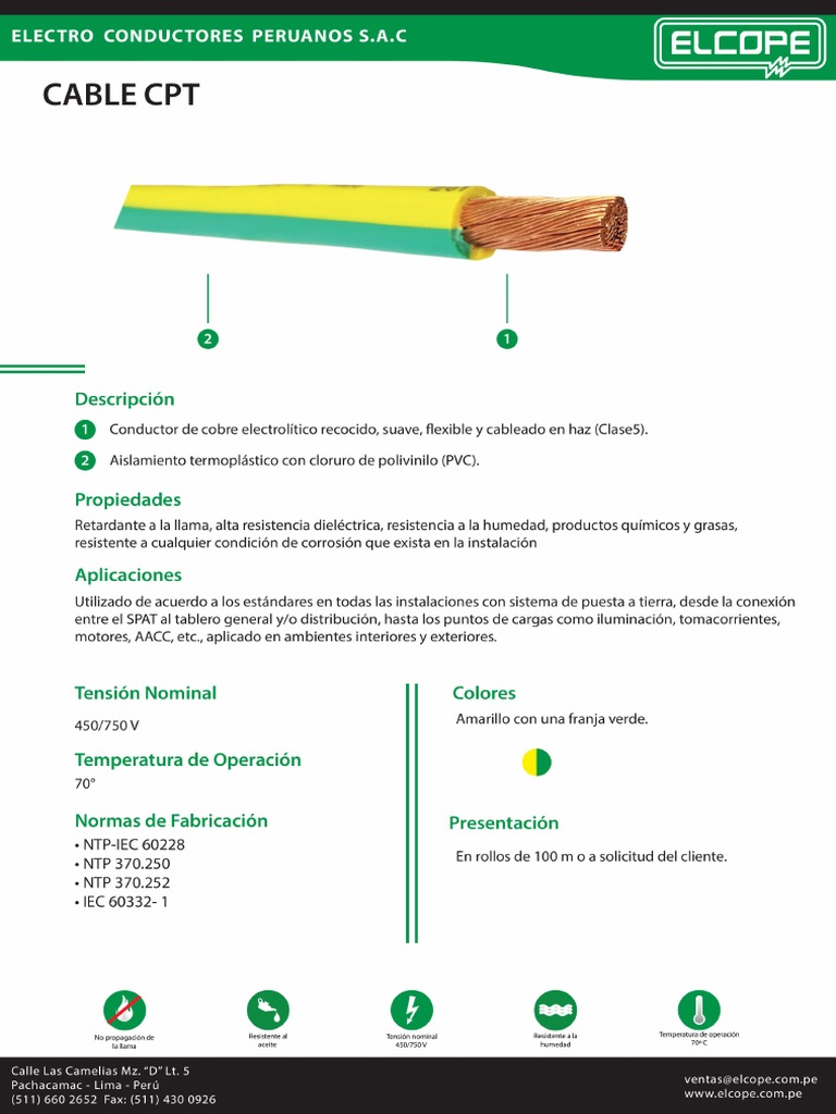 Ficha Cable CPT | PDF