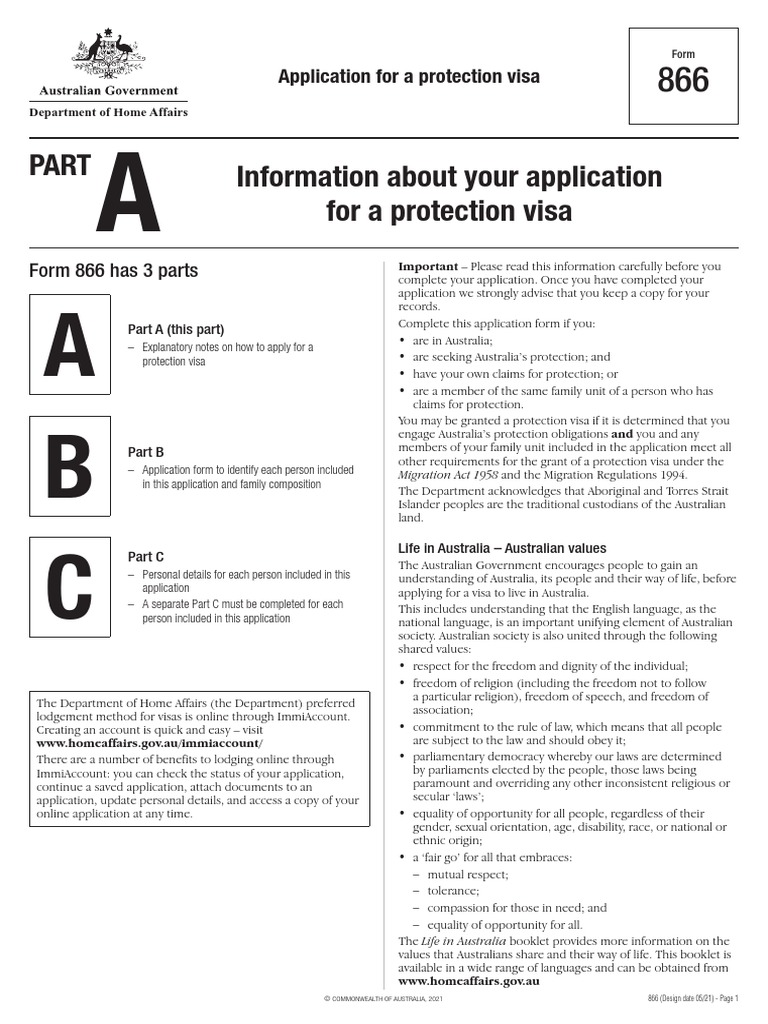 Information About Your Application For A Protection Visa | PDF | Travel ...