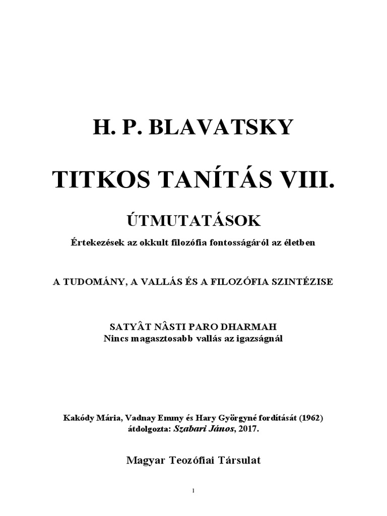 Titkos Tanitas 8 | PDF