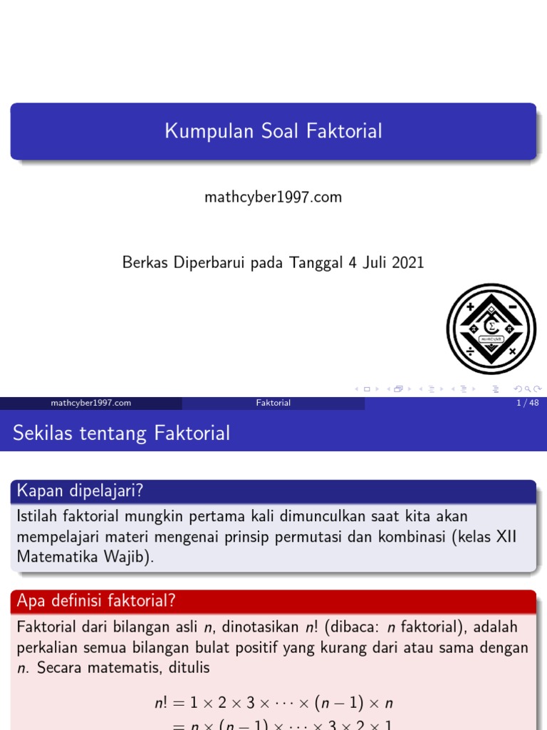 Faktorial | PDF