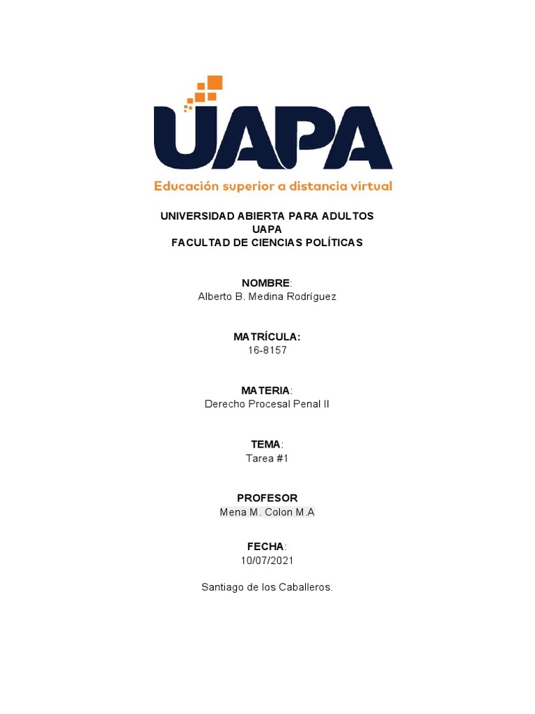Tarea 1 DPP 2 | PDF | Ley procesal | Derecho penal