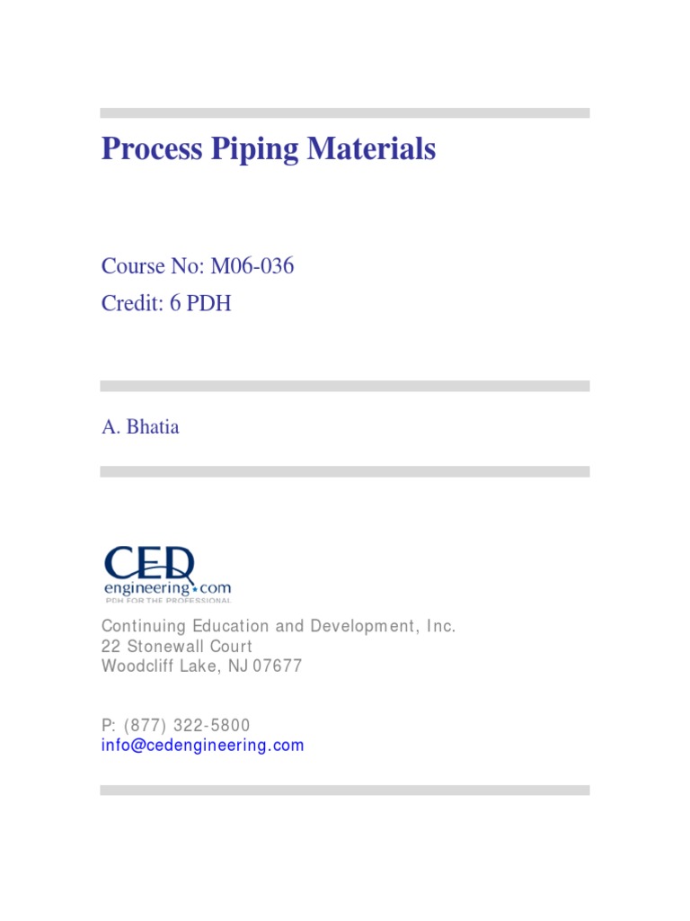 Process Piping Materials - Module 2-R1 | PDF | Deformation (Engineering ...