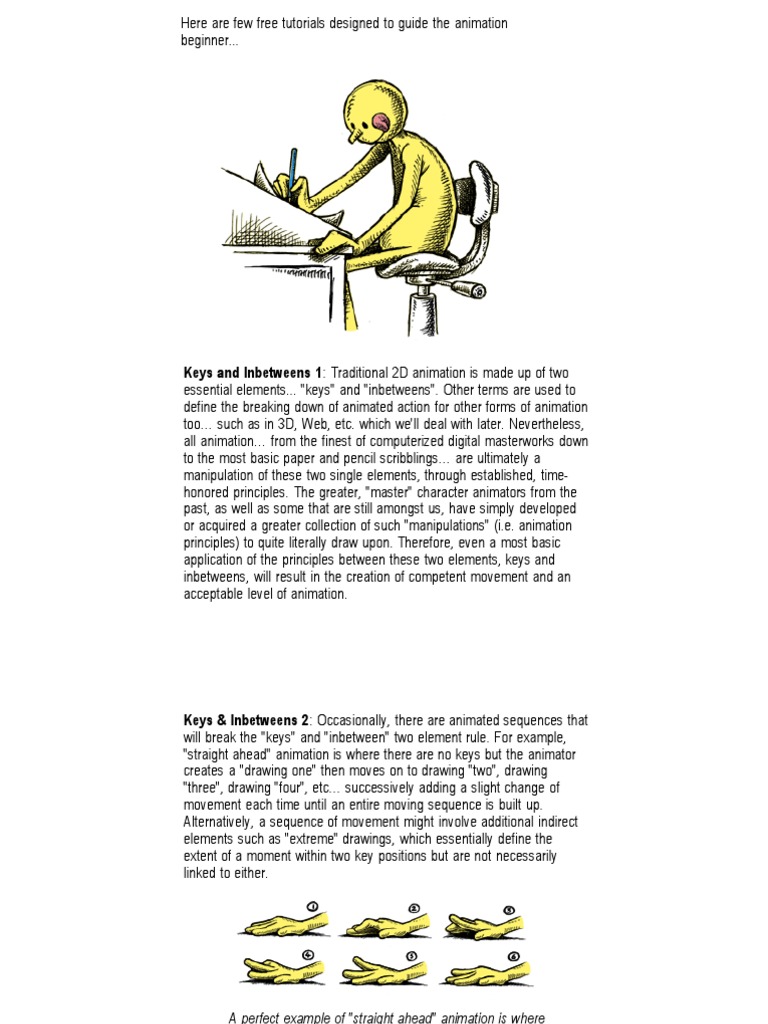 The Online Center For 2D Animated Excellence: Keys and Inbetweens 1 ...