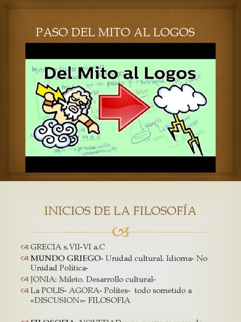 Paso Del Mito Al Logos | PDF | Verdad | Teoría