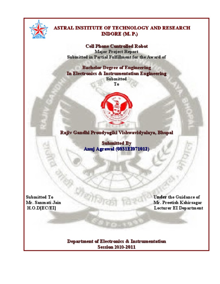 FRONT PAGE Major Project | PDF