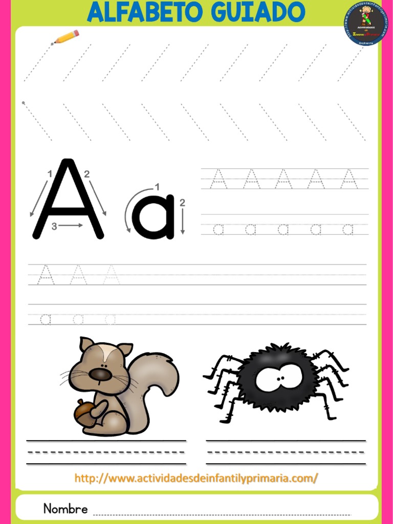 Trazos Guiados del Abecedario PDF | PDF | Colación | Ortografía