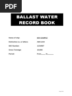 Garbage Record Book - Sample Entries | PDF