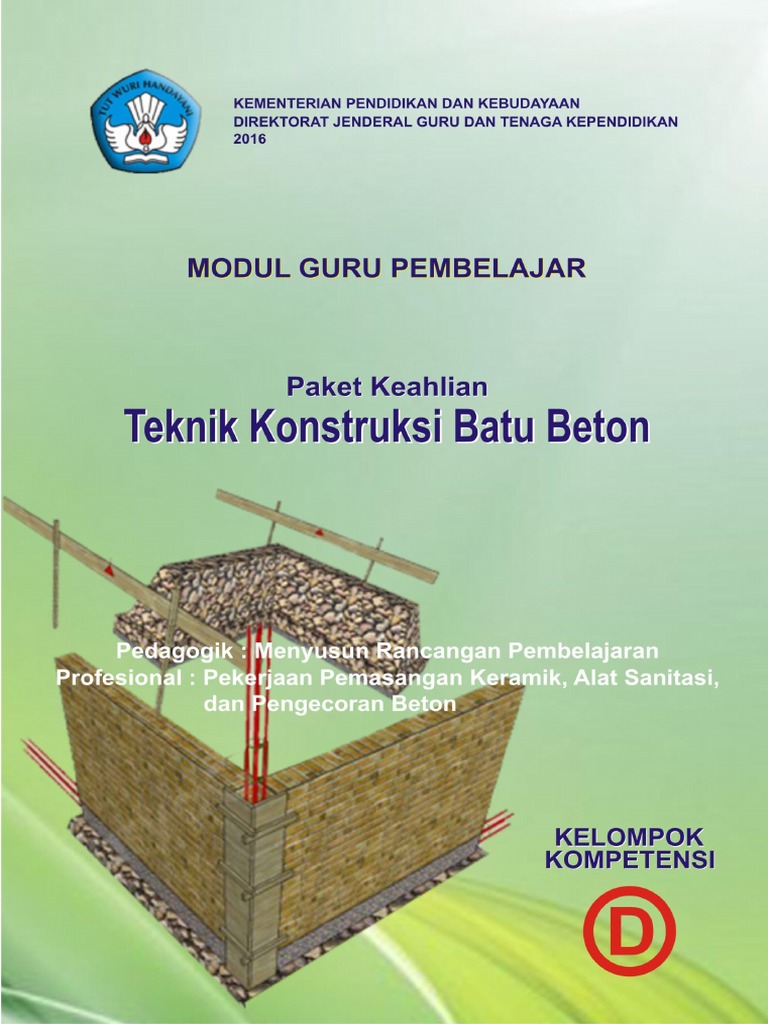 Modul D Konstruksi Batu Beton PDF | PDF