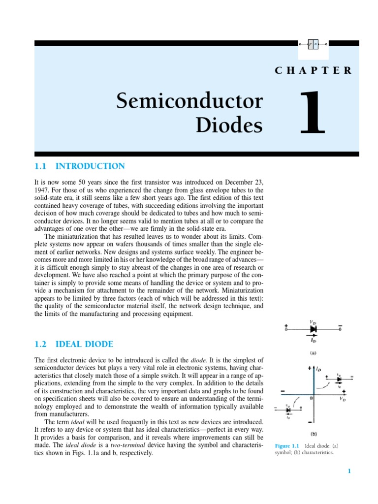 01 Diode-1 | PDF | P–N Junction | Electrical Resistivity And Conductivity