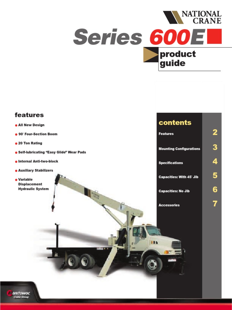 Series E: Product Guide | PDF | Crane (Machine) | Truck