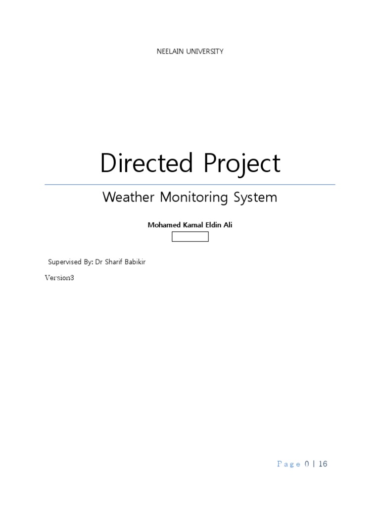 Weather Monitoring System Project | PDF | Computer Science | Computing