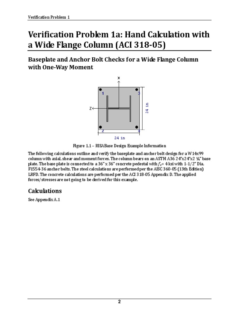 Base Plates Calculation | Download Free PDF | Building Technology ...