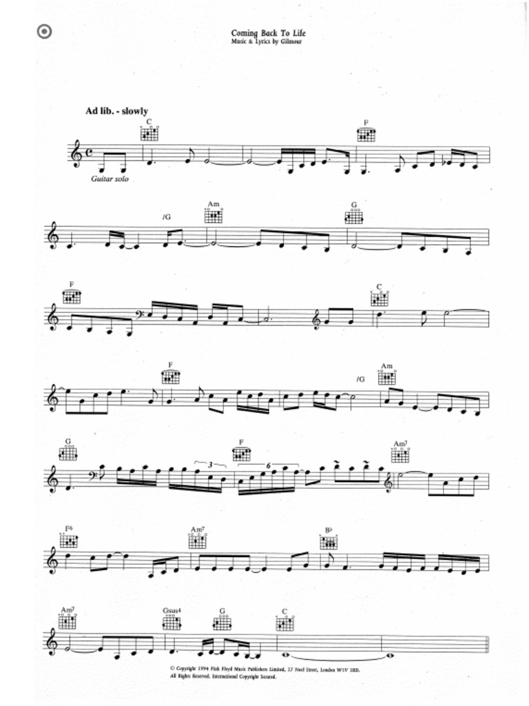 08 - Pink Floyd - Coming Back To Life | PDF