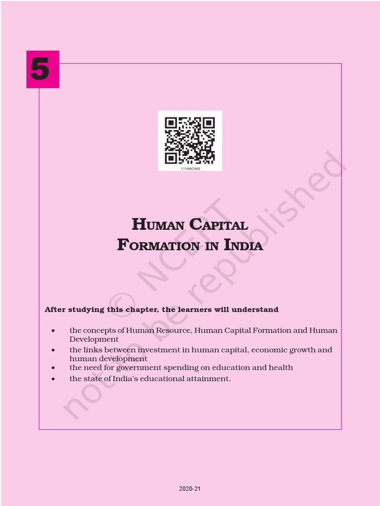 Human Capital Ncert | PDF | Human Capital | Economic Growth