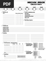 Stalker RPG Character Sheet | PDF