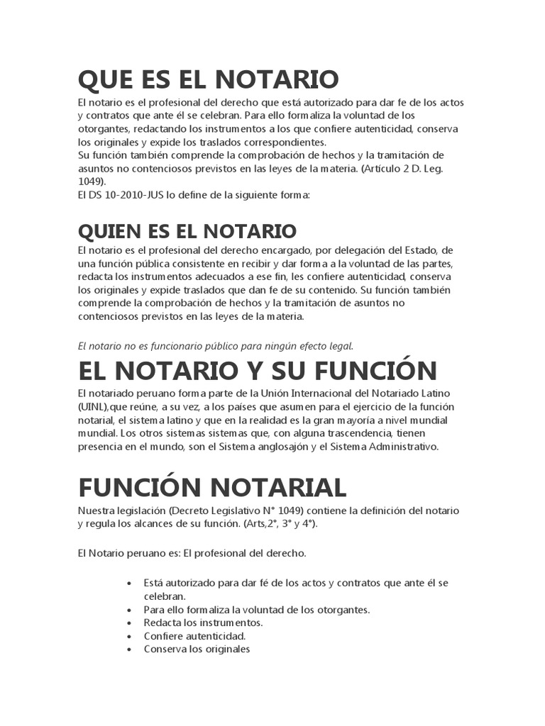 Definición y Funciones del Notario | PDF | Verdad | Justicia