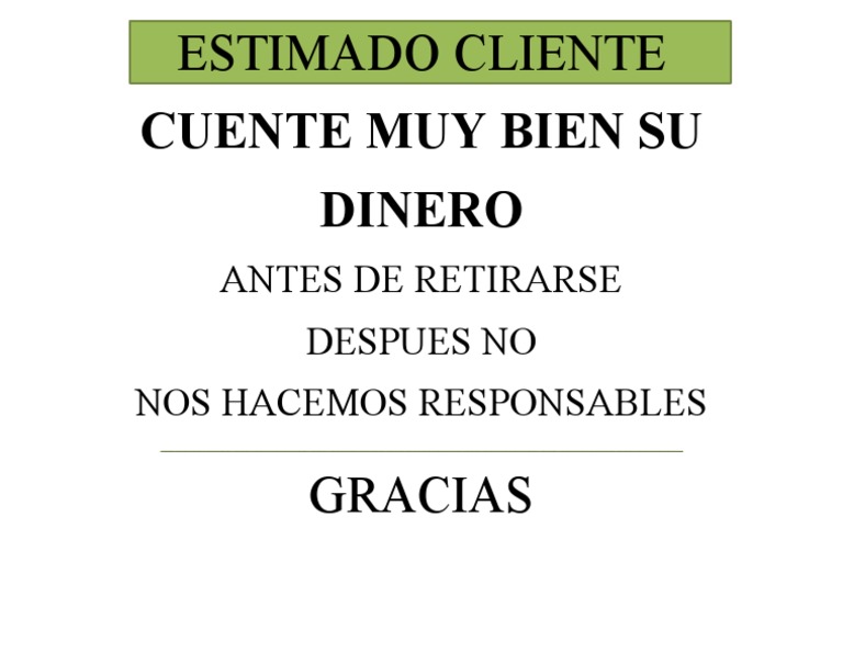 Estimado Cliente | PDF