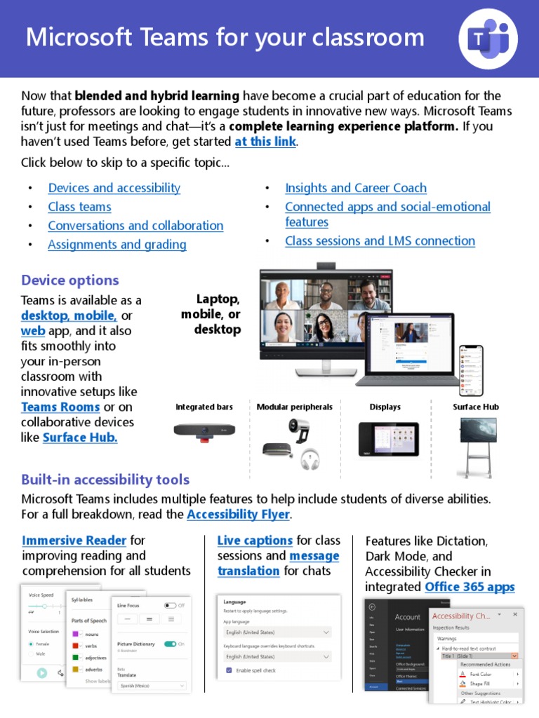 Microsoft Teams: Classroom Guide | PDF | Communication | Software