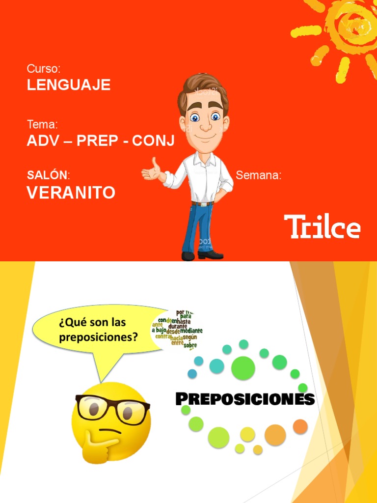 Adv - Con - Prep | PDF | Adverbio | Preposición y Postposición