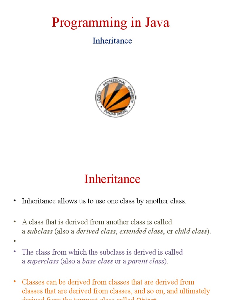 Inheritance Pdf Inheritance Object Oriented Programming Method 3847