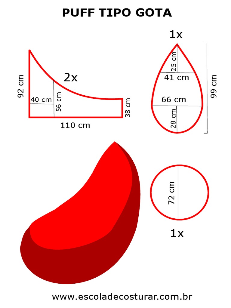 Molde Puff Tipo Gota | PDF