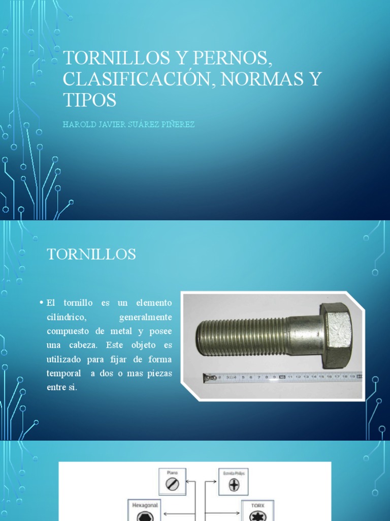 Tornillos y Pernos | PDF | Tornillo | Materiales de construcción