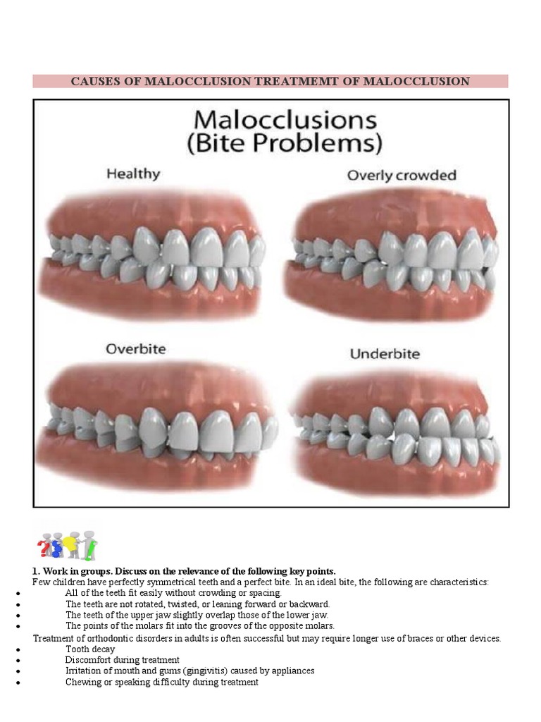Causes of Malocclusion Treatmemt of Malocclusion | PDF | Dentistry ...