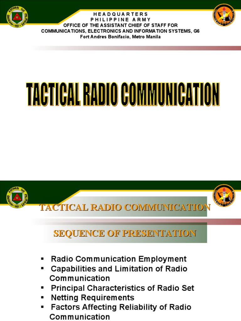Tactical Radio Communication | PDF | Radio | Very High Frequency