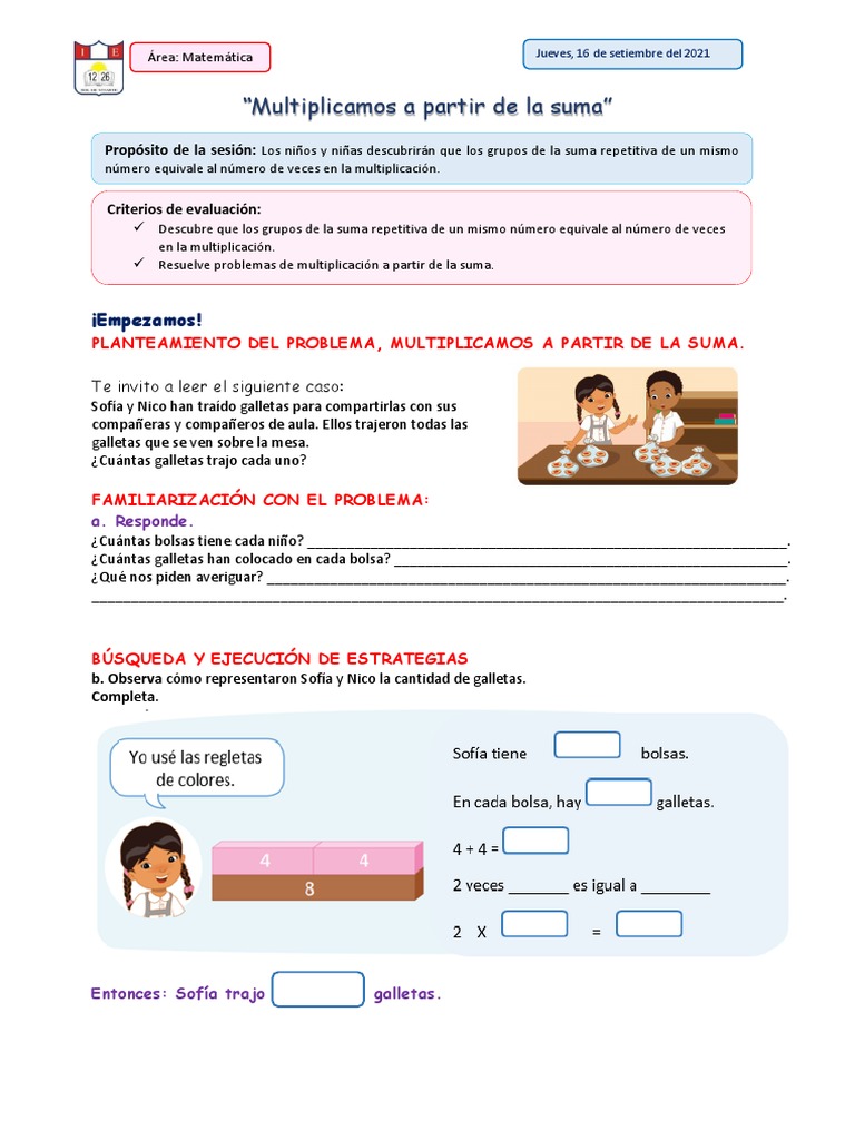 Descubriendo la relación entre la suma repetida y la multiplicación ...