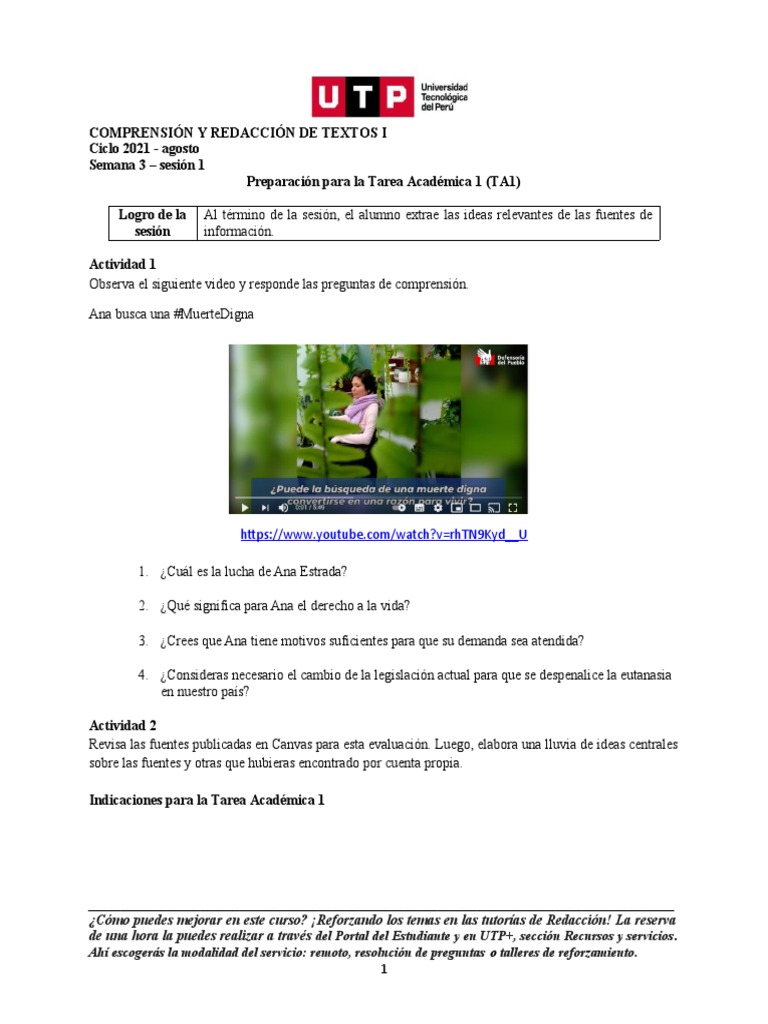 Preparación para La TA1 | PDF | Crecimiento personal y profesional | Negocios