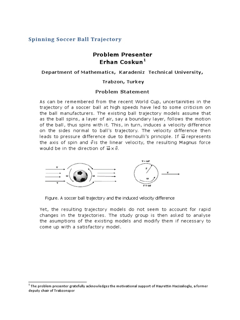 2010 - Spinning Soccer Ball Trajectory Soccerballson | PDF | Drag ...