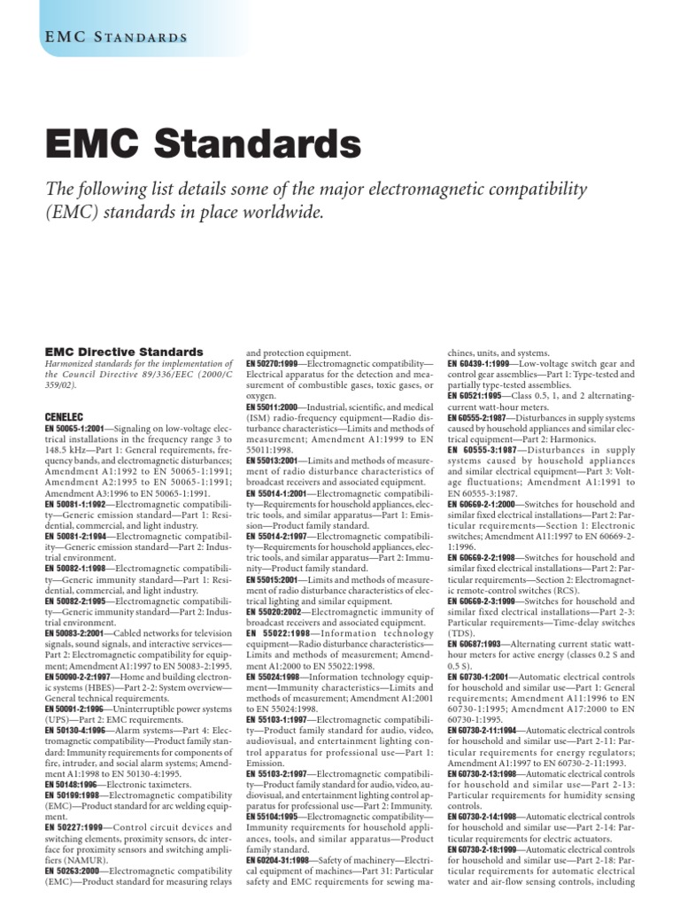 EMC Standards | PDF