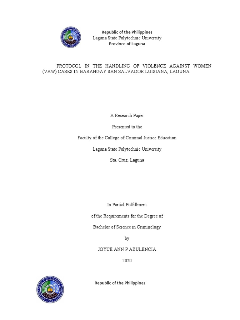 1 - Title Page (Abulencia) | PDF | Thesis