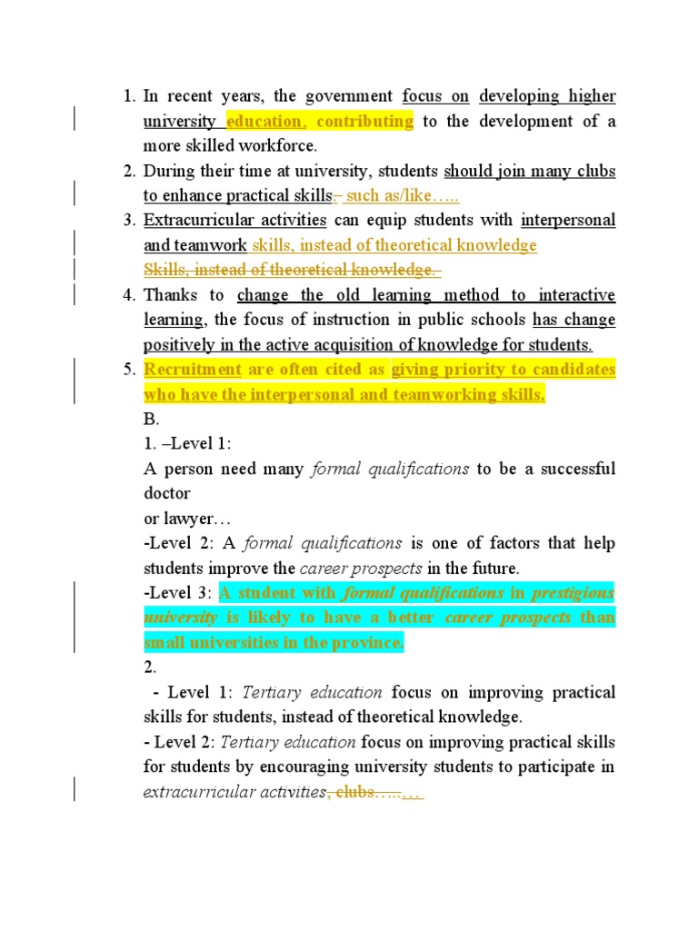 As1 Practice | PDF | Higher Education | Employment