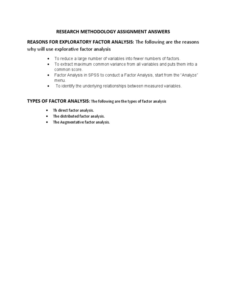 Research Methodology Assignment Answers | PDF