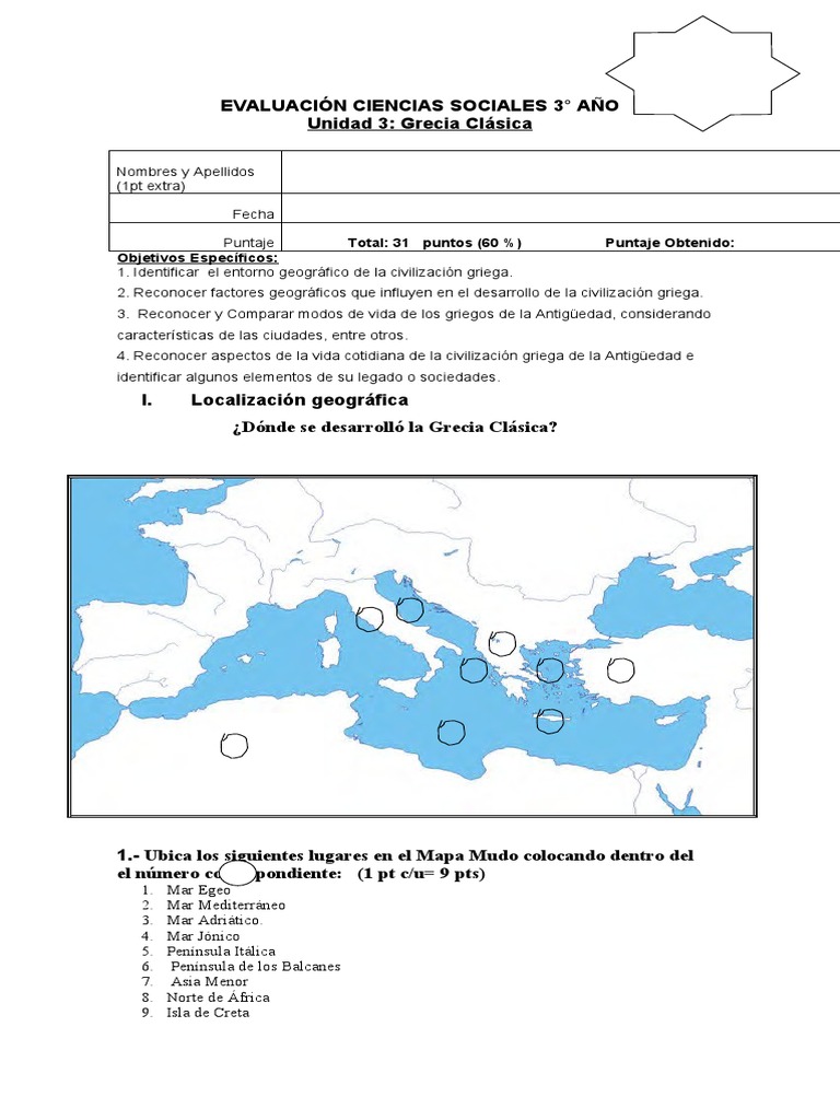Prueba-Grecia 2 | PDF | Antigua Grecia | Grecia